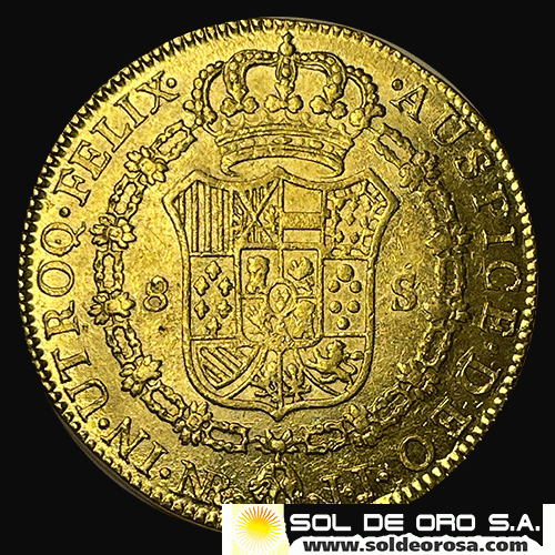 Sol de ORO S.A. - COLOMBIA - 8 ESCUDOS, 1793 - CARLOS IV - CECA SANTA ...