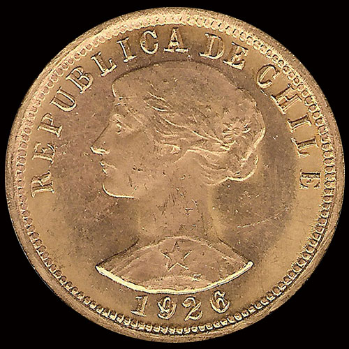 Sol de ORO S.A. - CHILE - 100 PESOS - 1926 - MONEDA DE ORO